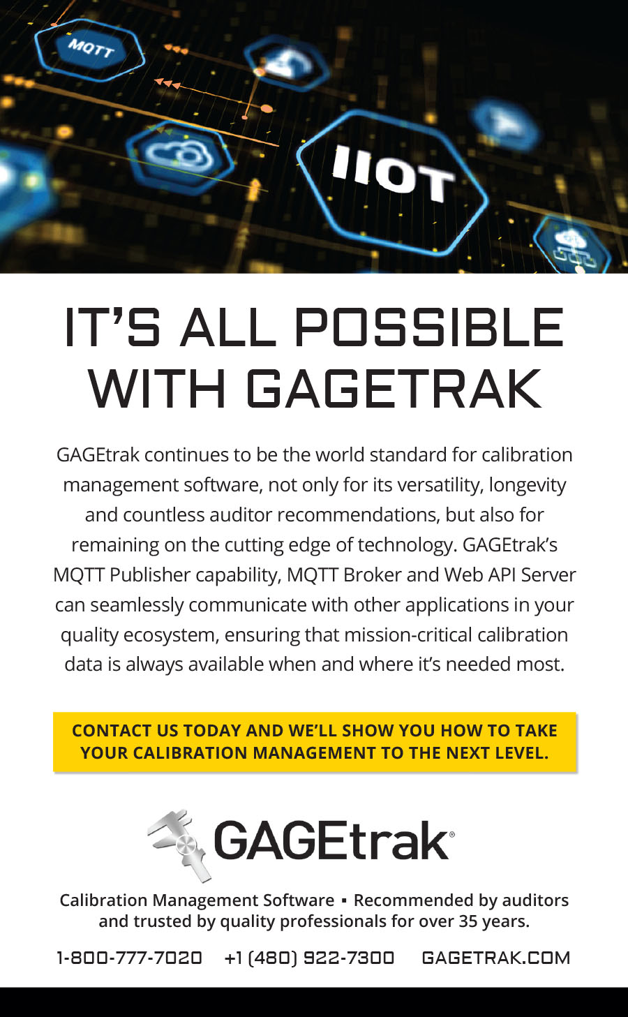 CyberMetrics - GAGEtrak Calibration Management Software | Quality Magazine